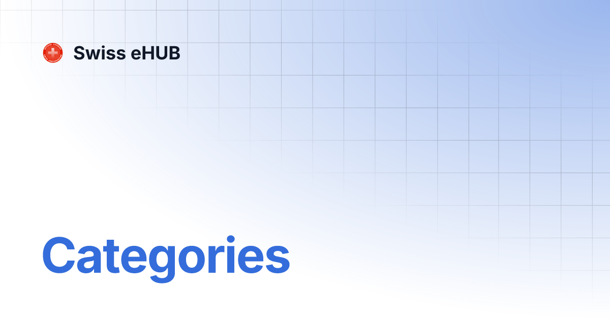 Categories | Swiss eHUB